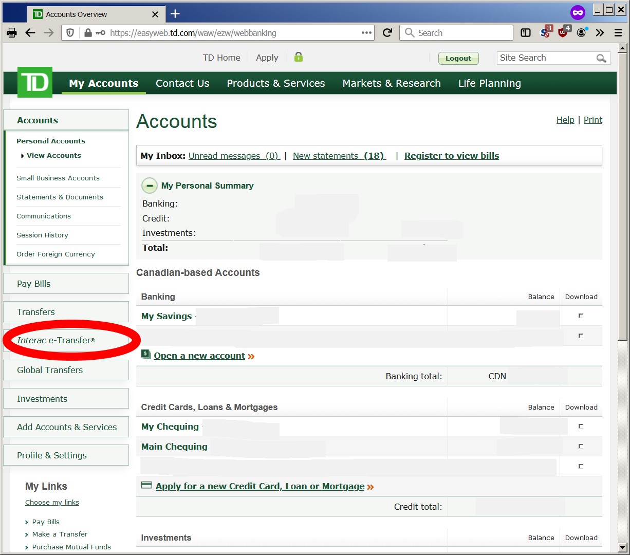 eTransfer Instructions